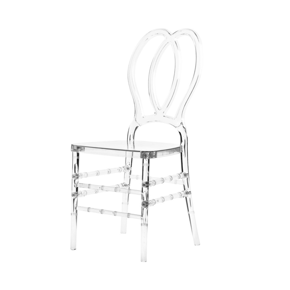Clear Cross Back Chair - B & B Party Rentals