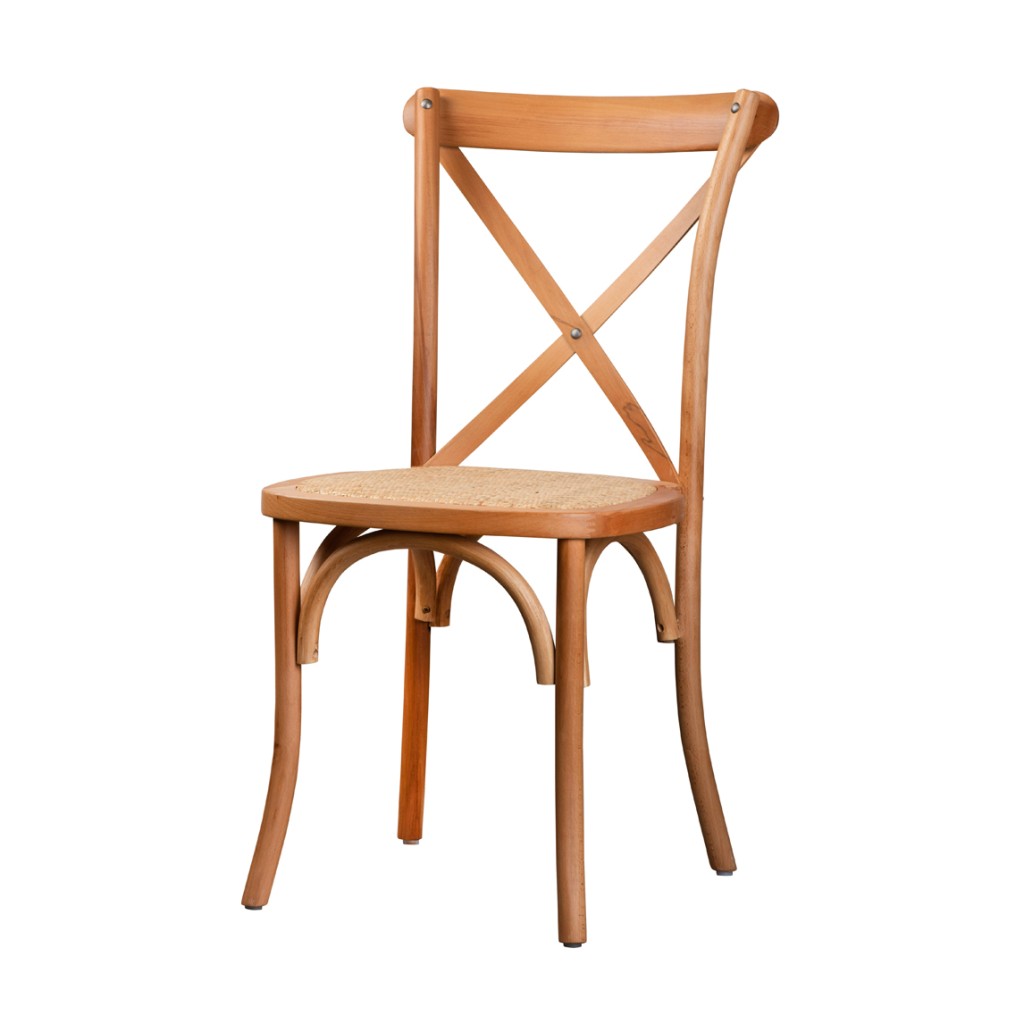 Rustic Cross Back Bench - B & B Party Rentals